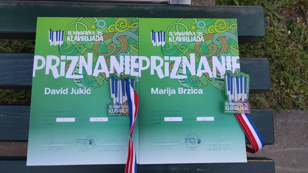 David Jukić i Marija Brzica osvojili druge nagrade na 12. virovitičkoj ...